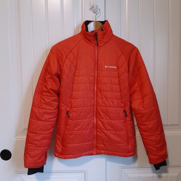 Columbia | Jackets & Coats | Columbia Bright Coral Puffer Jacket Sz S ...